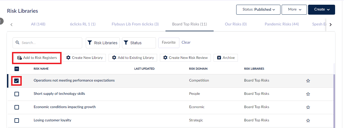 Creating a Risk Library