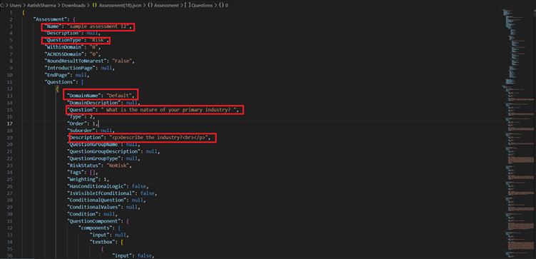 Creating a Question-Based Assessment (QBA) using JSON templates