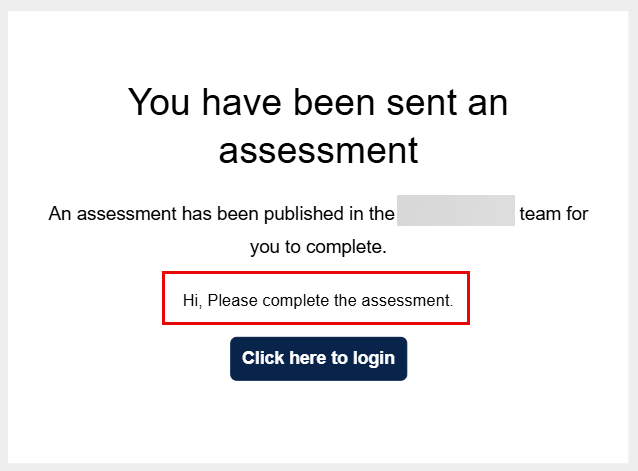 Sending assessments