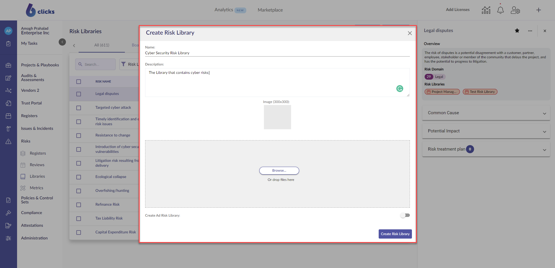 Creating a Risk Library